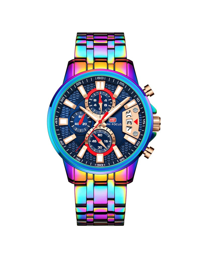 MINI FOCUS MF0352G.02 SS Caseback & Band Chronograph Men's Watch