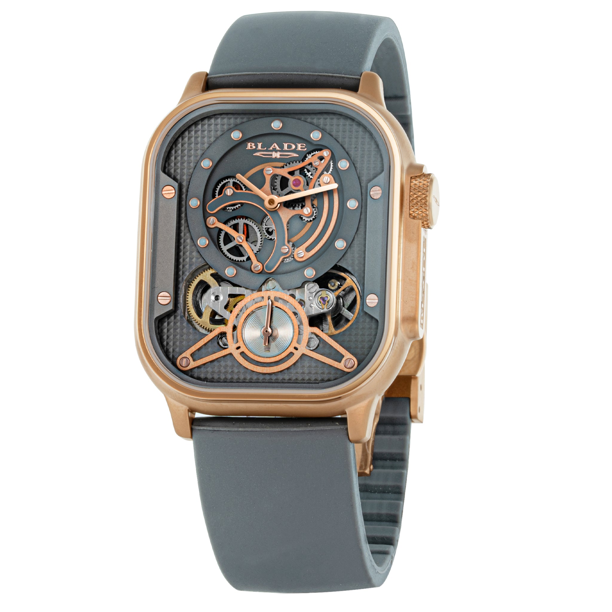 BLADE Sting Sunset 3647G5RGG SS & Silicone Strap Skeleton Men's Watch