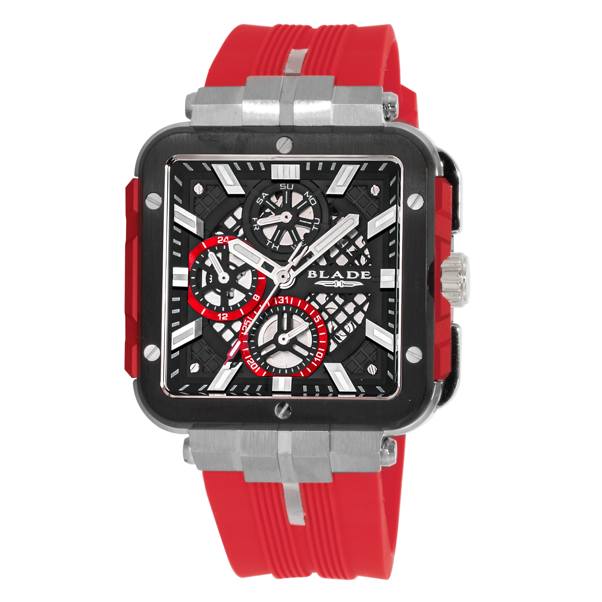 BLADE Fierce Atom 3654G5BBB SS & Silicone Multifunction Men's Watch