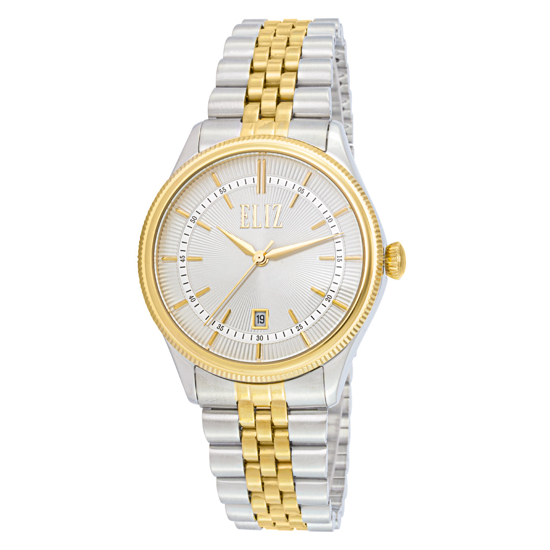 ELIZ ES8773G2TST SS Case & Band Date Men's Watch