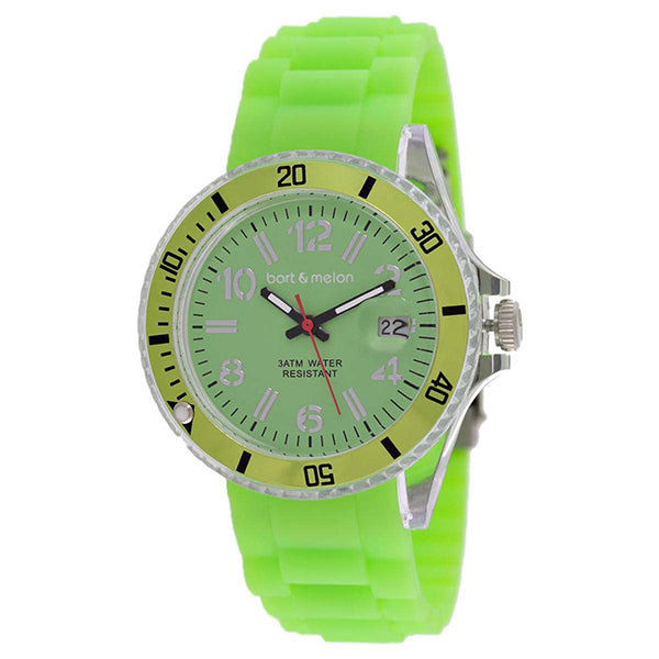 Bart & Melon Women's Silicone Band Analog Watch 11-DG003 Green