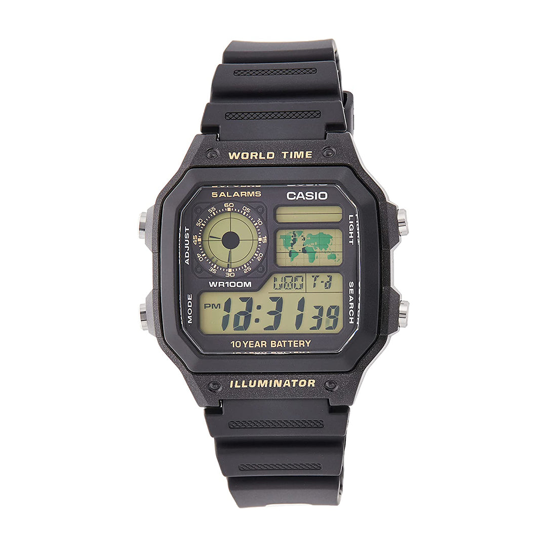 Casio Men's AE1200WH-1A World Time Multifunction Watch