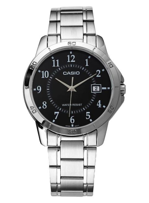 Casio Mens Black Dial Digital Stainless Steel Watch A158wa 1d